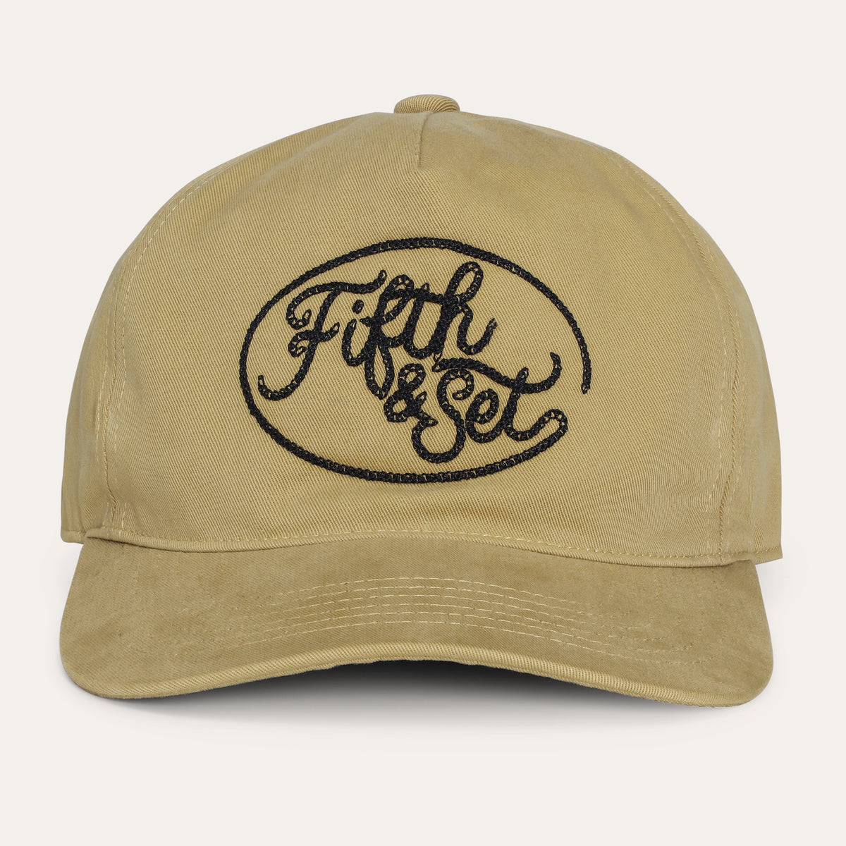 5-Panel Chain Stitch Hat - Black Stitch – FIFTH & SET